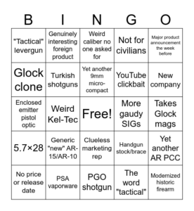 SHOT Show Bingo | Orange County Gun Owners